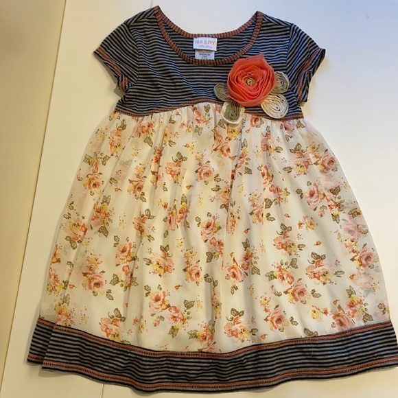 iris & ivy | Dresses | Iris Ivy Striped Jersey Floral Sheath Dress Nwt ...